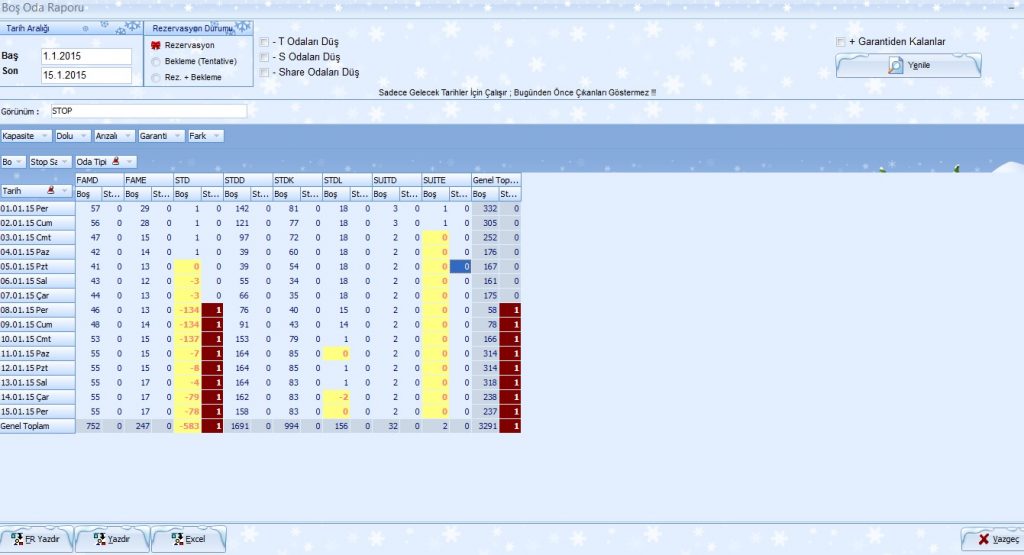 Screens - Elektra Hotel Management System